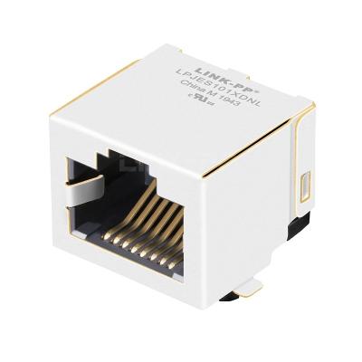 China LPJES101XDNL Side Entry Pcb 1X1 Port RJ45 Modular Jack Tab Up Without Led Without Integrated Magnetics for sale
