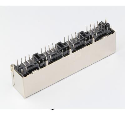 China LPJEF5240DNL Without LED 1X4 Port 8P8C Vertical RJ45 Jack Without Integrated Magnetics for sale
