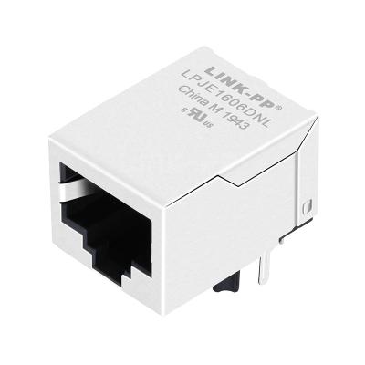 China LPJE1606DNL Tab Down Without Led 1X1 Port RJ45 Modular Jack Without Integrated Magnetics for sale