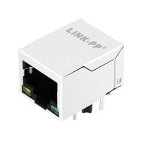 China LPJE167BDNL Single Port Low-Profile RJ45 Jack Tab Down Yellow/Green Led Without Magnetics for sale