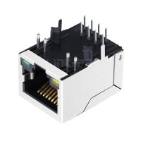 China LPJE167BDNL Single Port Low-Profile RJ45 Jack Tab Down Yellow/Green Led Without Magnetics for sale