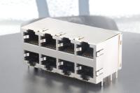 China LPJE308CNL RJ45 2x4 Pcb Jack Without Magnetics Transformer Without LEDs for sale