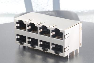 China LPJE308CNL RJ45 2x4 Pcb Jack Without Magnetics Transformer Without LEDs for sale