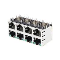 China LPJE108A198NL 2X4 Port Side Entry PCB RJ45 Jacks With Shield Without Integrated Magnetics for sale