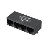 China LPJE741XNNL Tab Down Without LED 1X4 Port Through Hole RJ11 Jack without Integrated Magnetics for sale