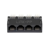 China LPJE741XNNL Tab Down Without LED 1X4 Port Through Hole RJ11 Jack without Integrated Magnetics for sale