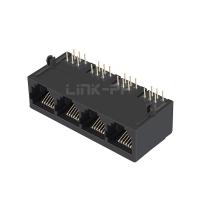 China LPJE741XNNL Tab Down Without LED 1X4 Port Through Hole RJ11 Jack without Integrated Magnetics for sale