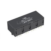 China LPJE741XNNL Tab Down Without LED 1X4 Port Through Hole RJ11 Jack without Integrated Magnetics for sale