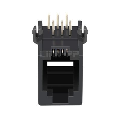 China LPJE8014NNL Tab UP Without LED 1X1 Port 6p6c RJ11 Jack without Integrated Magnetics for sale
