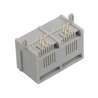 China LPJE702NNL Tab UP Without LED 1X2 Port RJ11 Jack 6P4C Connector without Integrated Magnetics for sale
