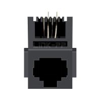 China LPJE615NNL Tab UP Without LED 1X1 Port 6p4c Vertical Modular Jack without Integrated Magnetics for sale