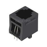 China LPJE615NNL Tab UP Without LED 1X1 Port 6p4c Vertical Modular Jack without Integrated Magnetics for sale