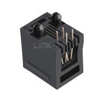 China WE 615004144021 Compatible LINK-PP LPJE614NNL Tab Up Without LED 1X1 Port 4P4C RJ11 Modular Connector for sale