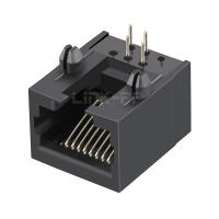 China LPJE175NNL Tab Down Without LED 1 Port 4P4C Ethernet RJ11 Jack without Integrated Magnetics for sale