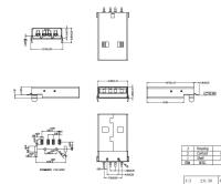 China C46394 100% Cross LINK-PP LPUSB1206 USB TYPE C 2.0 AM 180º Bent Foot SMT for sale