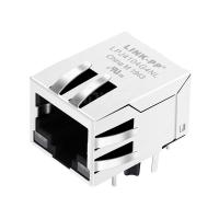 China LPJ4104G4NL 10/100 Base-T Single Port POE RJ45 Female Connector Tab Down Green&Yellow/Green&Yellow Led for sale