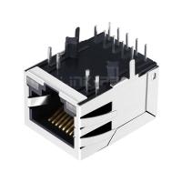 China LPJ4104G4NL 10/100 Base-T Single Port POE RJ45 Female Connector Tab Down Green&Yellow/Green&Yellow Led for sale