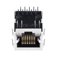 China Halo HFJ11-RPE26E-L55RL Compatible LPJ4104G4NL 100 Base-T POE RJ45 Female Connector Tab Down Green&Yellow/Green&Yellow Led for sale