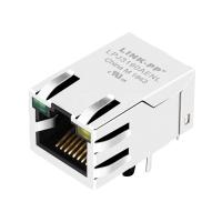 China LPJ3190AENL 10/100 Base-T RJ45 PoE MagJack With Rectifier Bridge Tab Up Green/Yellow LED for sale