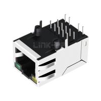 China LPJ3190AENL 10/100 Base-T RJ45 PoE MagJack With Rectifier Bridge Tab Up Green/Yellow LED for sale