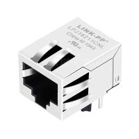 China LPJ16211CNL 10/100 Base-T RJ45 MagJack Female Connector Single Port Tab Up Without Led for sale