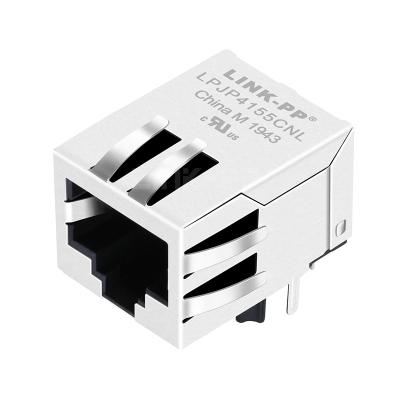 China Halo HFJ11-RPE48ERL Compatible LPJP4155CNL 100 Base-T RJ45 PoE+ Jack With Rectifier Bridge Tab Down Without Led for sale