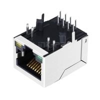 China Hanrun HR913322A Compatible LPJ0419FBNL 100 Base-T RJ45 Magnetics Jack Tab Down Green/Yellow Led for sale
