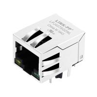 China LPJ4076GDNL 10/100 Base-T Ethernet RJ45 Magjack Tab Down Yellow/Green Led for sale