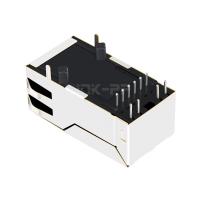China LPJK0005AHNL 10/100 Base-T RJ45 Magnetics Modular Jack Tab Up 1x1 Port Green/Yellow Led for sale