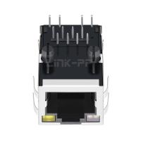 China LPJ1014A35NL RJ45 Jack With 10/100 Base-T Integrated Magnetic Tab Up Yellow&Green/Yellow Led for sale
