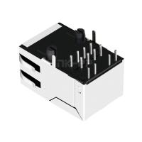 China LPJ1014A35NL RJ45 Jack With 10/100 Base-T Integrated Magnetic Tab Up Yellow&Green/Yellow Led for sale