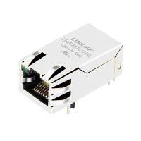 China LPJK2074AHNL 100/1000 Base-T Single Port RJ45 Magjack With POE+ Tab Up Green/Yellow Led for sale