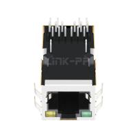 China LPJK6072AHNL 1000 Base-T Single Port RJ45 Modular Jack With POE Magnetics Tab Up Green/Yellow Led for sale