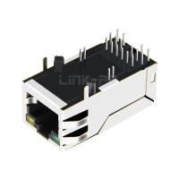 China LPJK6072AHNL 1000 Base-T Single Port RJ45 Modular Jack With POE Magnetics Tab Up Green/Yellow Led for sale