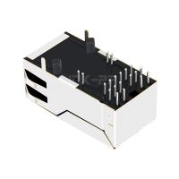 China Halo HFJT1-1GPE-L12RL Compatible LPJK6072AHNL 1000 Base-T Single Port RJ45 Modular Jack With POE Magnetics Tab Up Green/Yellow Led for sale