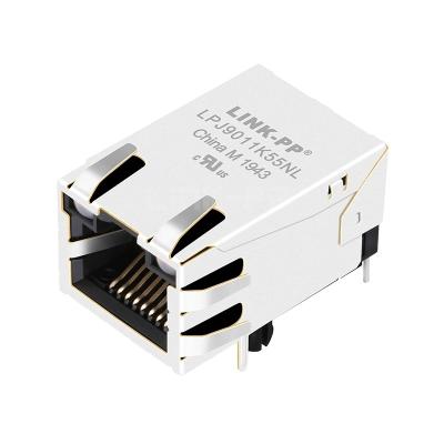 China Belfuse 08B0-1B1T-36-F Compatible LPJ9011K55NL 100 Base-T RJ45 Magjack Tab UP Orange&Green/Orange&Green Leds for sale
