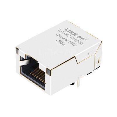 China Belfuse L8AL-1XX1-ED Compatible LPJK7401DNL 100 Base-T Low Profile RJ45 Magjack Tab Up Without Led for sale
