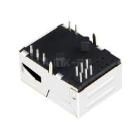 China LPJK70409A206NLV 100 Base-T Low Profile RJ45 Magjack Tab Up Orange&Green/Green Leds for sale