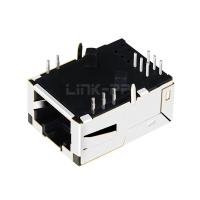 China LPJK70409A98NLV 100 Base-T Low Profile RJ45 Magnetics jack Tab Up Orange&Green/Yellow Leds for sale