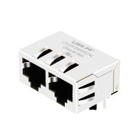 China Halo HFJ12-1G02E Compatible LPJGF26805CNL 1x2 Port RJ45 MagJacks 100/1000 Base-T Tab Down Without Led for sale