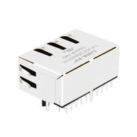 China Halo HFJ12-1G02E Compatible LPJGF26805CNL 1x2 Port RJ45 MagJacks 100/1000 Base-T Tab Down Without Led for sale