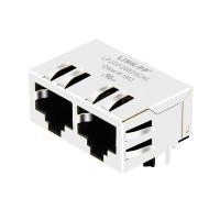 China Halo HFJ12-1G11RL Compatible LPJGF26826CNL RJ45 1x2 MagJacks 1000 Base-T Tab Down Without Led for sale