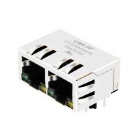 China LPJG26943AENL RJ45 1x2 Port  Mag Jacks 1000 Base-T Tab Down Green/Yellow Leds for sale