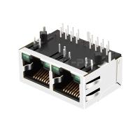 China LPJ26204AFNL 100 Base-T RJ45 1x2 Port Mag Jacks Tab Down Green/Green Leds for sale