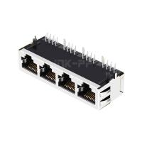 China Halo HFJ14-E2450ERL Compatible LPJF46401-9CNL 100 Base-T Ethernet RJ45 1x4 Jacks Tab Down Without Led for sale