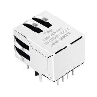 China LPJE160GFNL 1X1 Port RJ45 Modular Jack Without Magnetics Tab Down Green/Green Led for sale