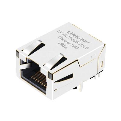 China Belfuse L837-1X1T-47 Compatible LPJK70409CNLS Low Profile RJ45 Mag jack 100 Base-T Tab Up Without Leds for sale