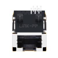 China LPJK7001BONL 100 Base-T RJ45 Connector Low Profile Tab Up With Yellow&Green/Yellow Leds for sale