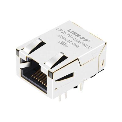 China LPJK70409AONLV 100 Base-T Low Profile RJ45 Mag jack Tab Up Orange&Green/Yellow Leds for sale
