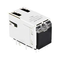 China Belfuse 0821-1X1T-43-F Compatible LPJU3936AONL 1000 Base-T RJ45 jack with Single USB Orange&Green/Yellow Leds for sale